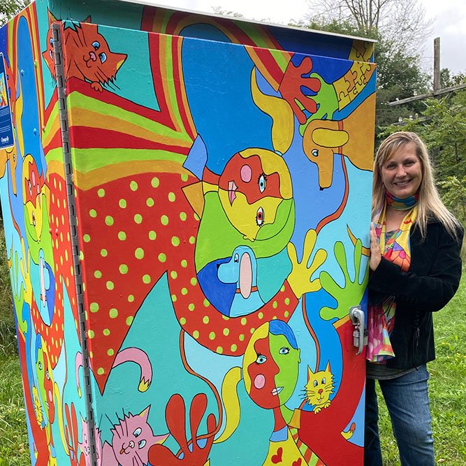 Local artists transform utility boxes into works of art - Town of ...